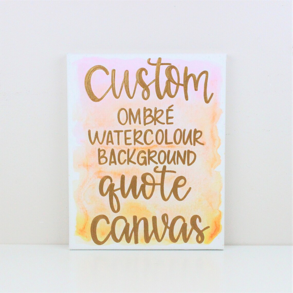 Custom Ombre Watercolor Canvas, Custom Quote Canvas, Custom Quote Sign ...