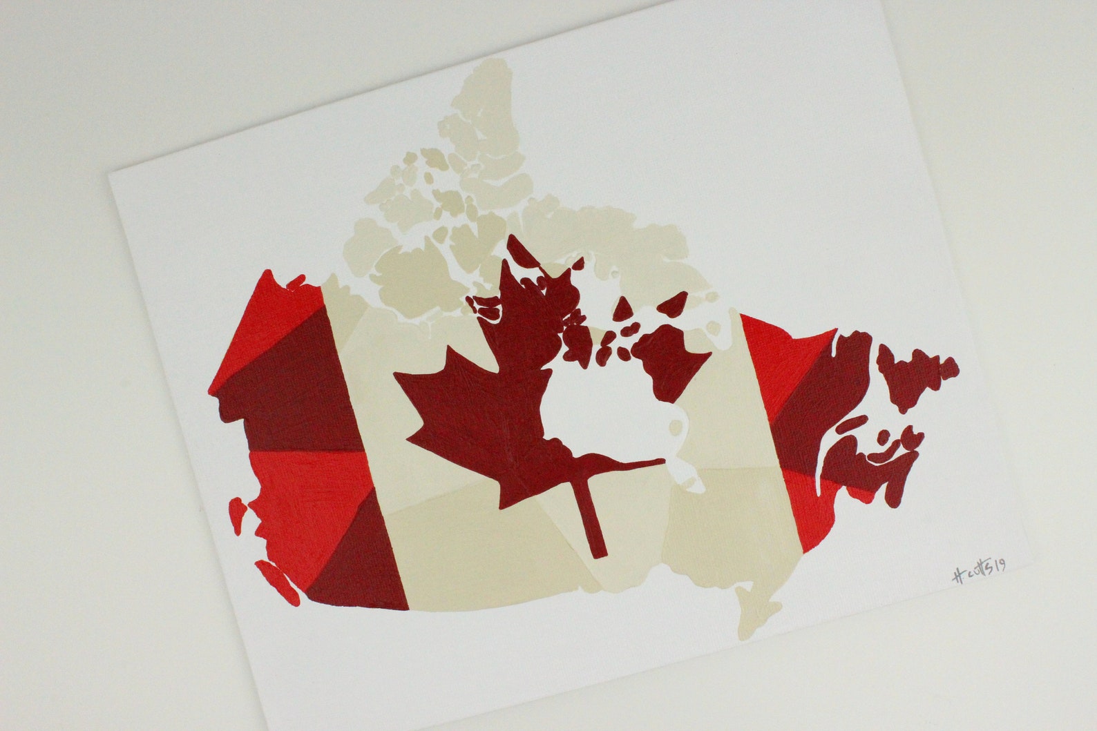 Canada Map Canada Custom Map Gift Canada Painting Map of | Etsy