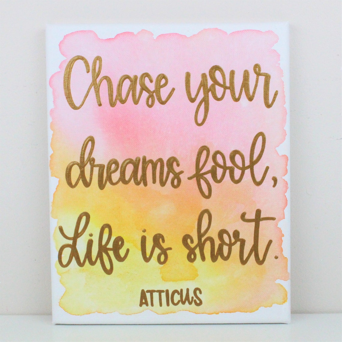 Custom Ombre Watercolor Canvas, Custom Quote Canvas, Custom Quote Sign ...