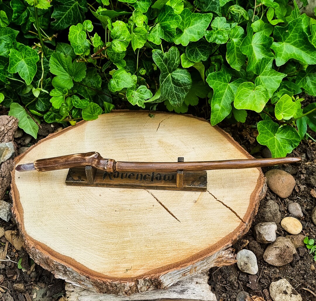 Amethyst Crystal Elder Wood Wand - Etsy UK