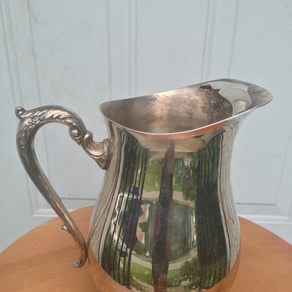 Silver Plate Pitcher - Etsy