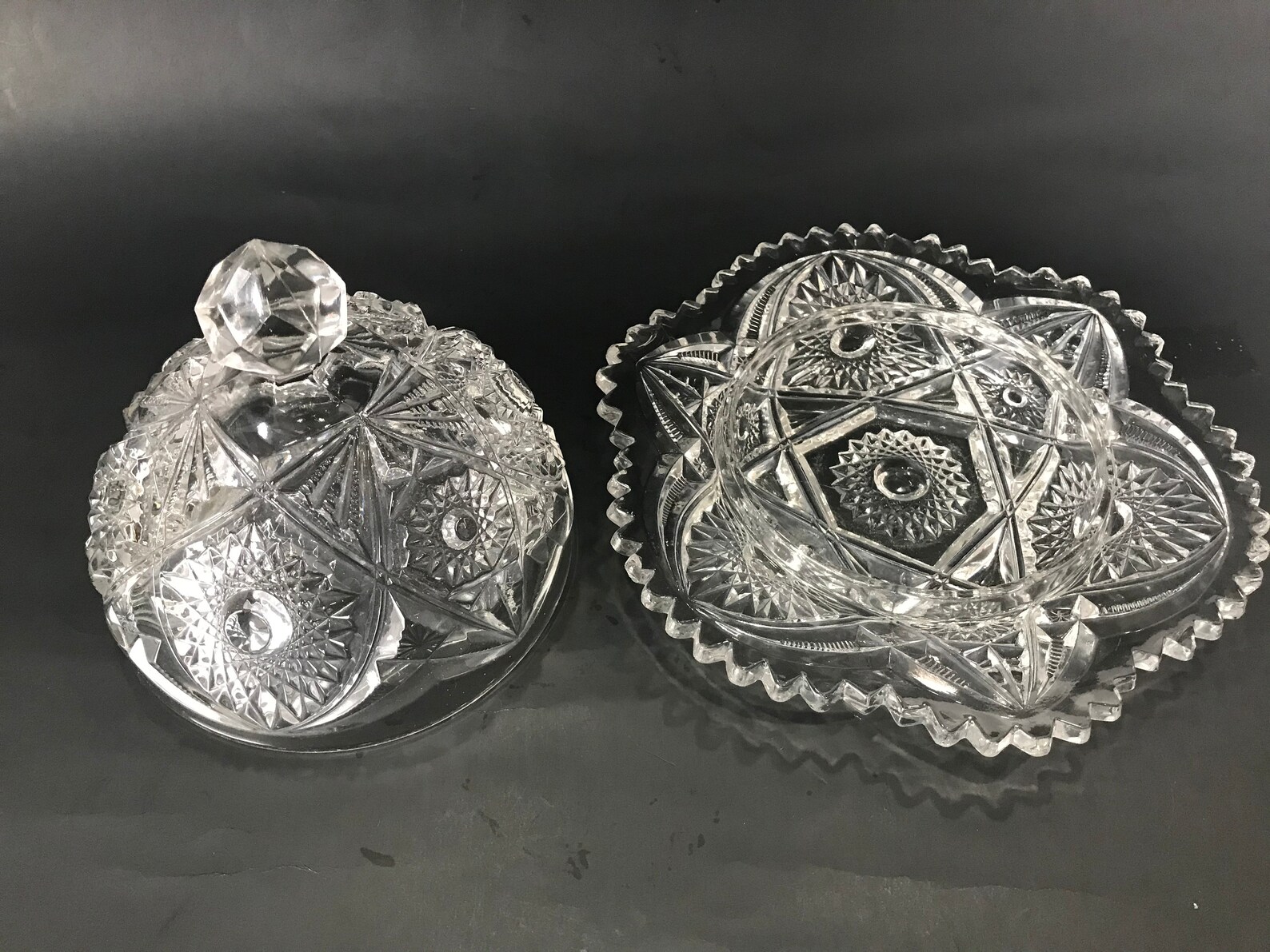 Antique Mckee Prescut Toltec Clear Pattern EAPG Cut Glass | Etsy