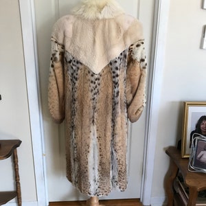 1980s Vintage Canadian Lynx Bobcat Original Fur Coat Mid Length Fur ...