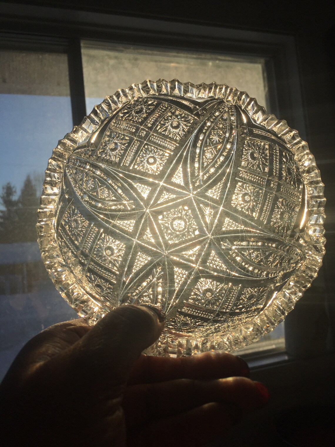 Antique Imperial Glass ABP Brilliant Cut Glass Bowl With - Etsy