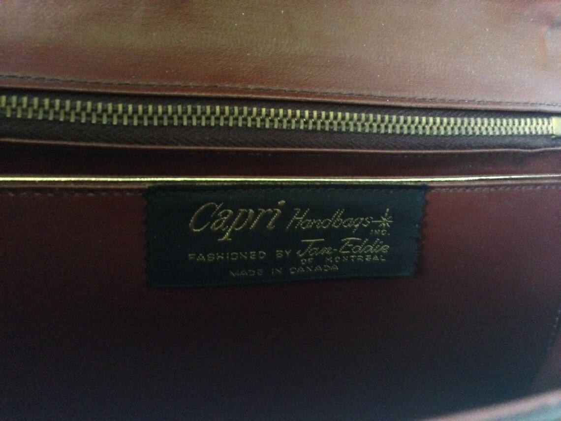 Vintage Chocolate Brown Leather Capri Jan Eddie of Montreal | Etsy