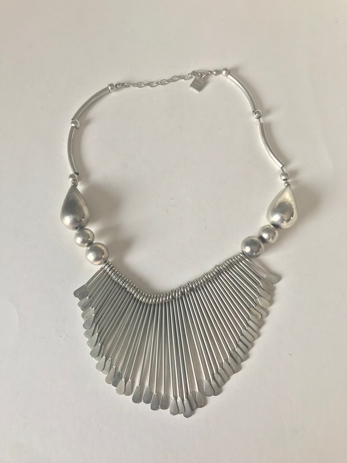 Vintage Marc Labat Statement Necklace Choker Silver Tone - Etsy