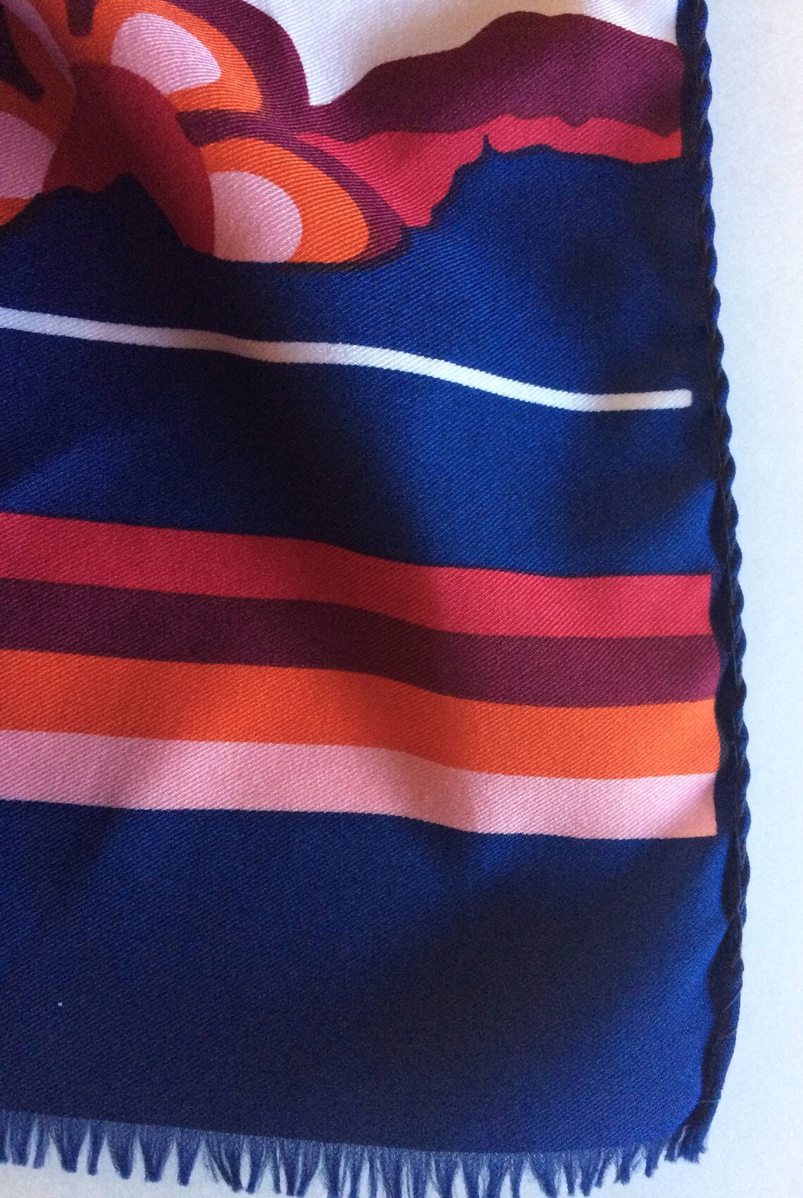 Fabulous Retro 1960s Scarf in a Pink Red and Blue Floral | Etsy