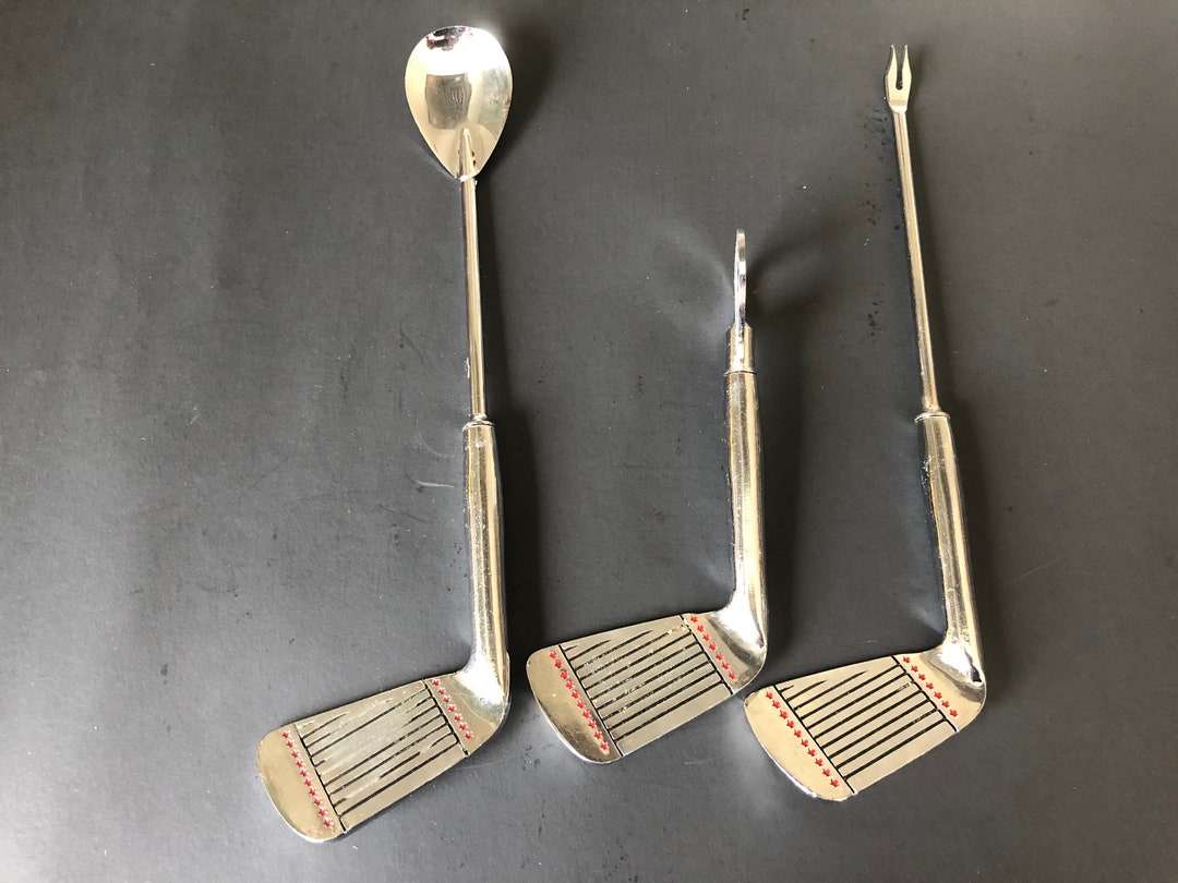 Vintage 3 Piece Golf Driver Design Bar Tool Set - Gift for Him, Men's ...