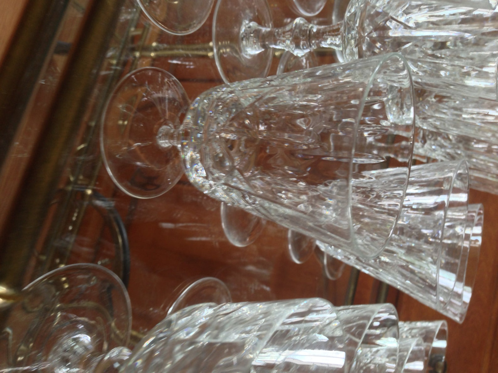 Set of 9 Vintage Crystal Cut, Vertical, Criss Cross & Thumbprint ...