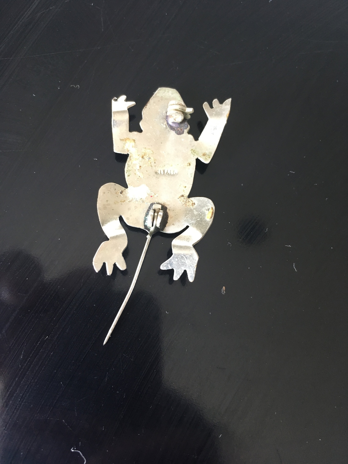 Vintage Alpaca Silver and Abalone Frog Brooch Grenouille - Etsy