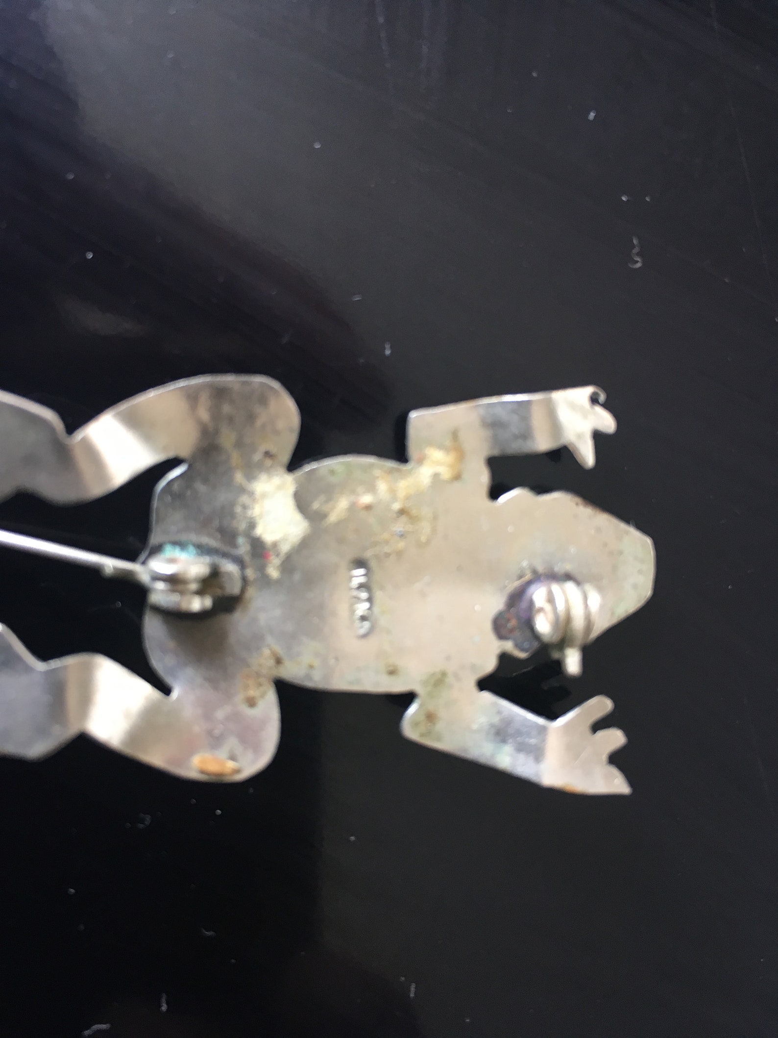 Vintage Alpaca Silver and Abalone Frog Brooch Grenouille - Etsy