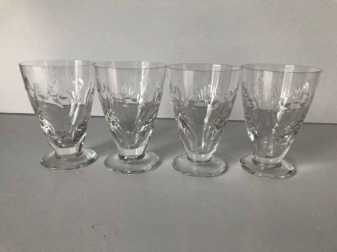 Set of 4 Stuart Crystal “shell” Pattern Iced Tea/juice Glasses - Etsy