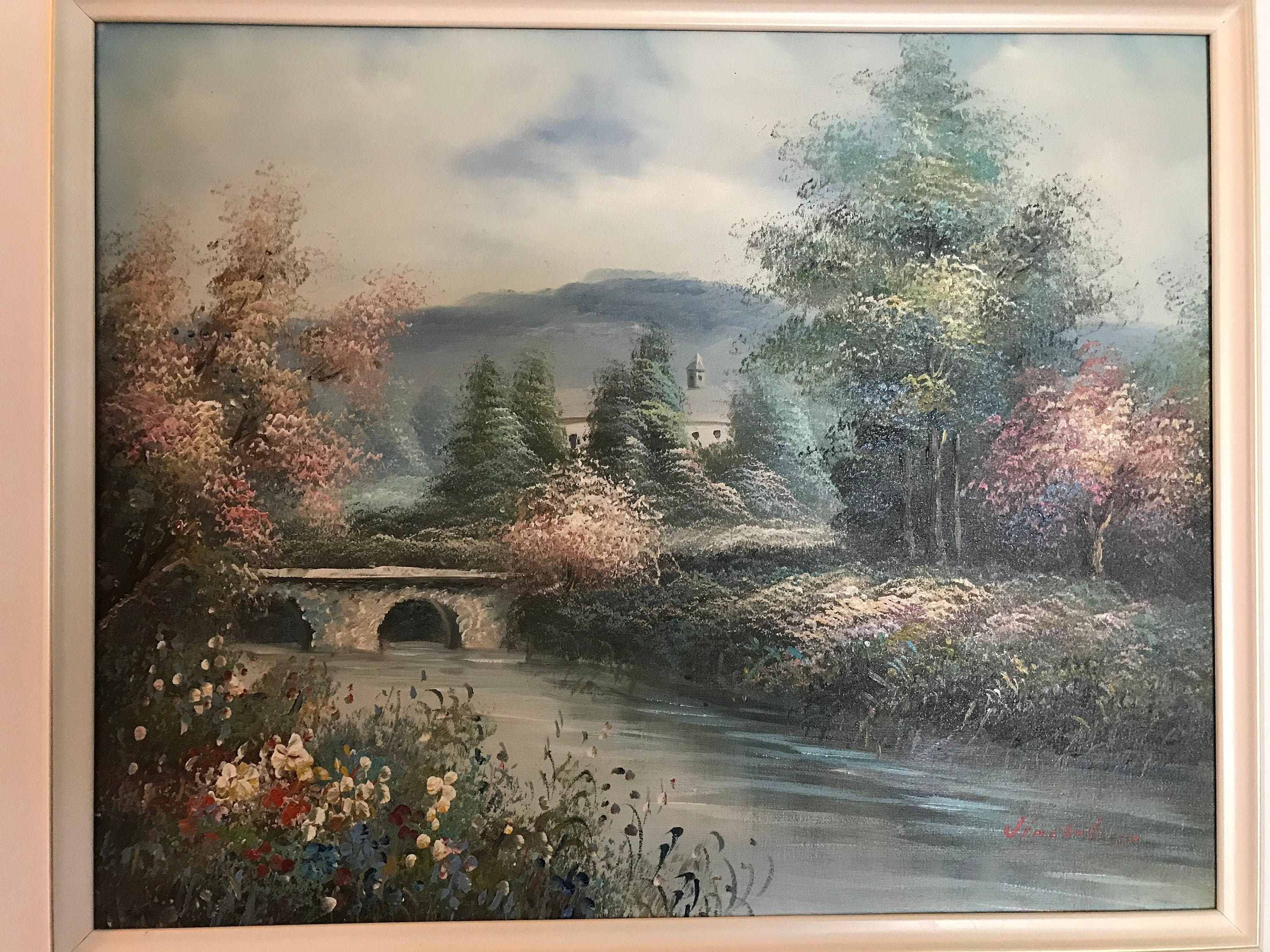 Signed Vincent Original Oil Painting Vintage Painting | Etsy