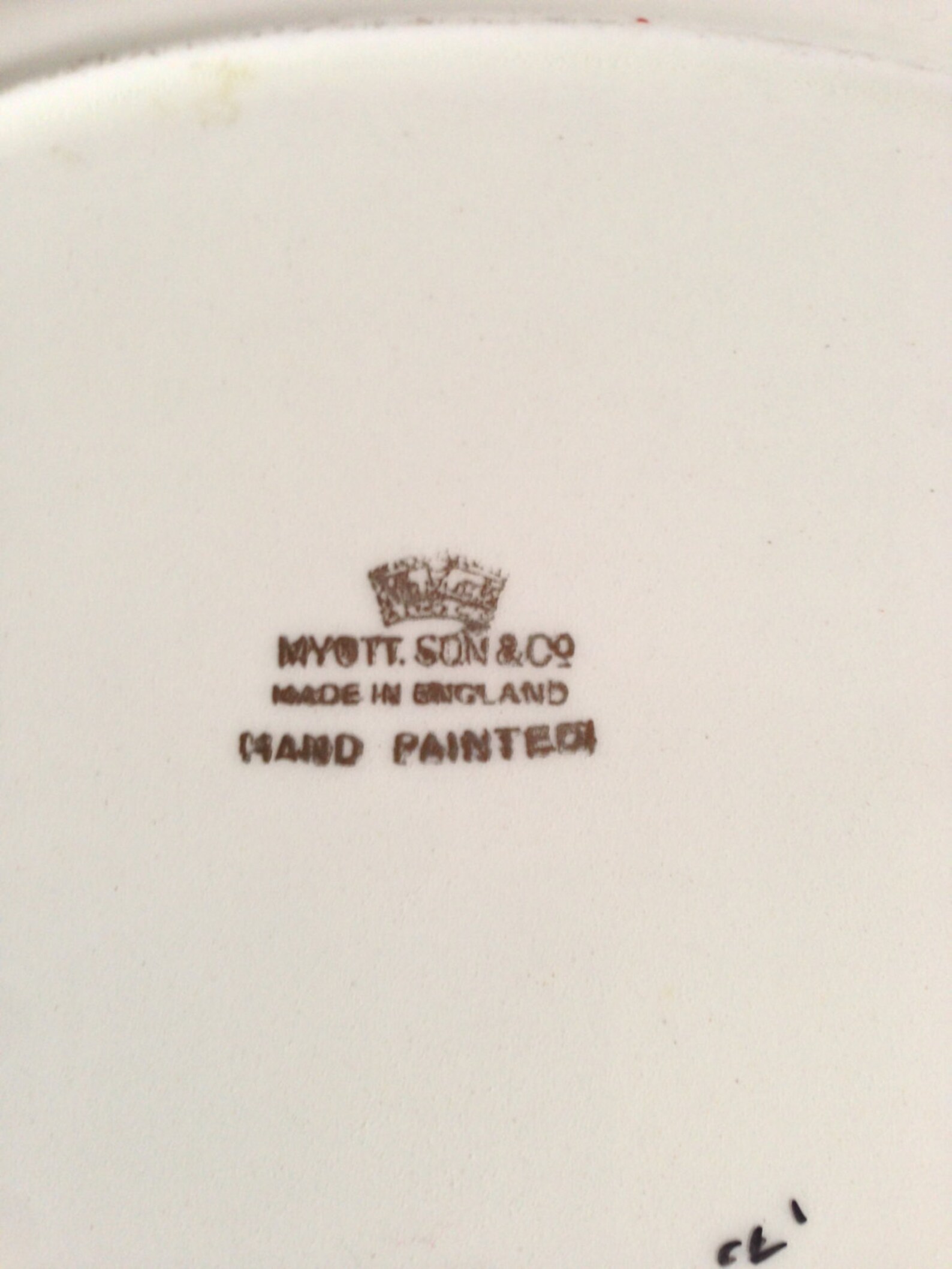 Vintage Myott Son & Co. Bright Orange and Grey Triangle | Etsy