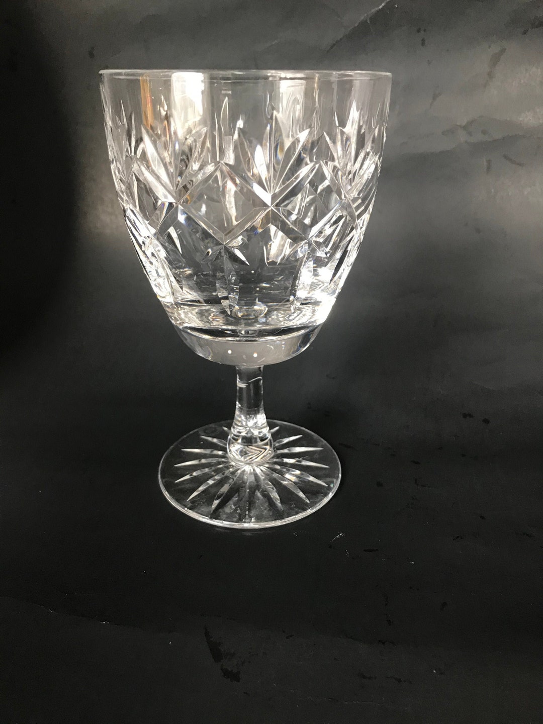 Webb Corbett Prince Charles (cut Foot) Pattern Claret Wine/water Goblet ...