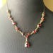Ruby Red Crystal Necklace, Signed Avon, Vintage Rhinestone Costume ...