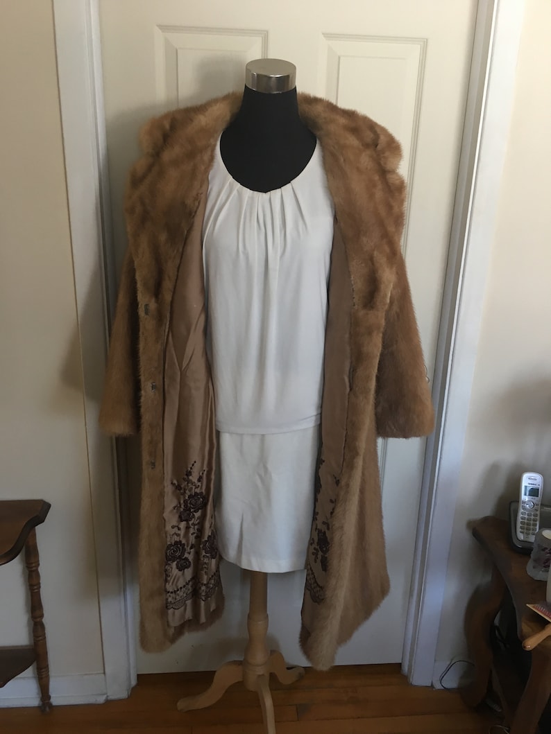 1960s Vintage Mink Fur Coat Dawn Mink Coat Full Length Double - Etsy