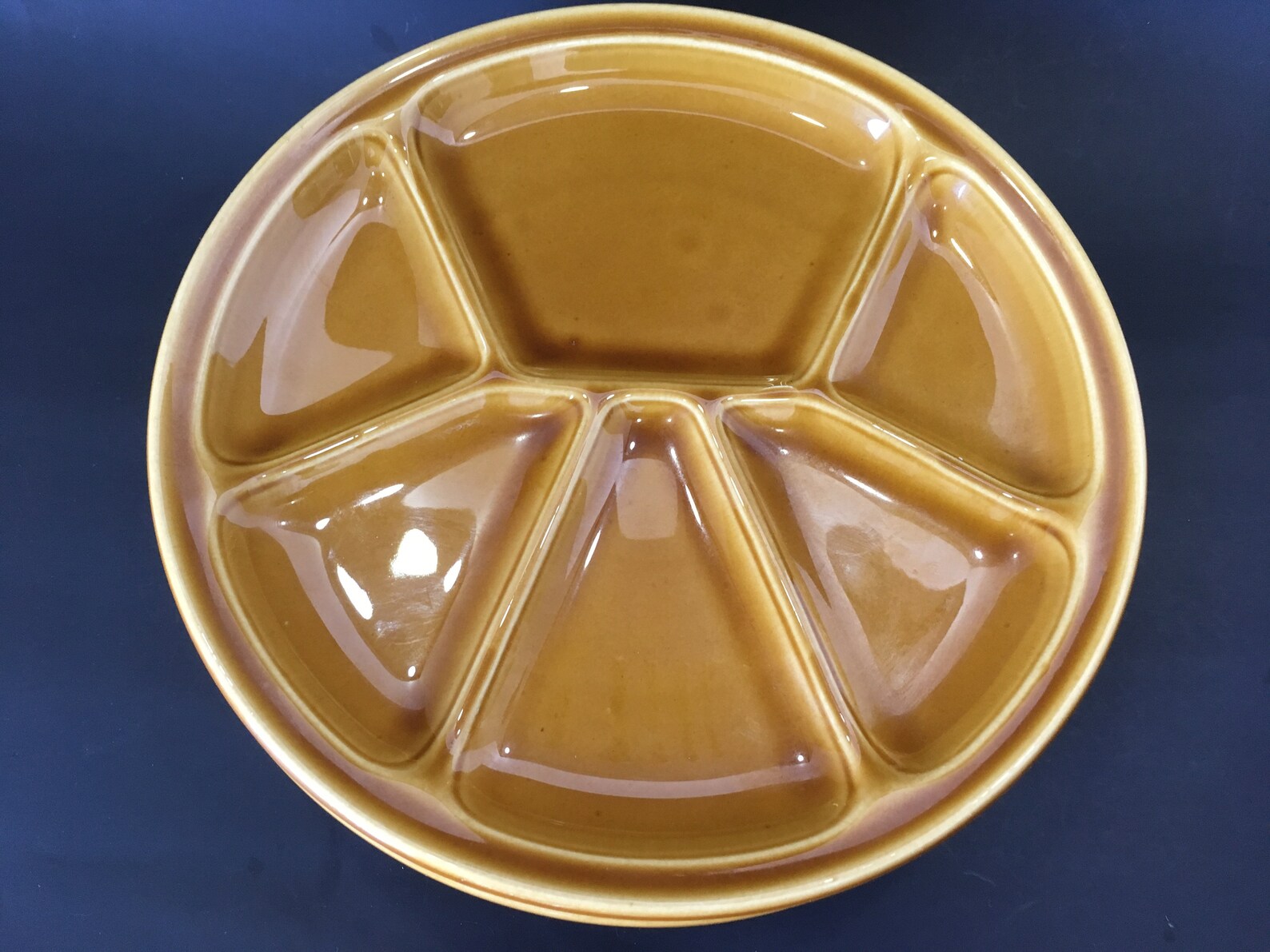 Set of 7 Vintage Gien Pottery France Divided Fondue Plates Mid | Etsy