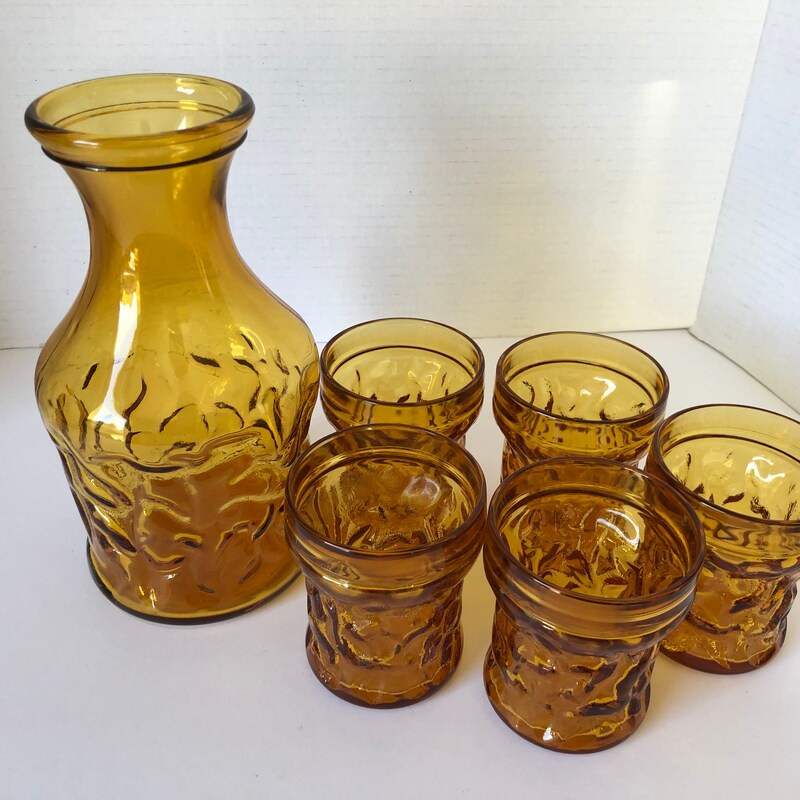 Amber Textured Glass - Etsy