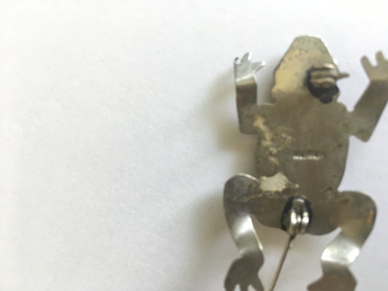 Vintage Alpaca Silver and Abalone Frog Brooch Grenouille | Etsy