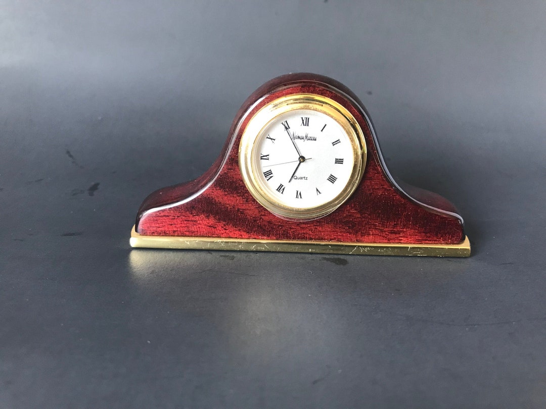 Neiman Marcus Small Mantle Clock / Tabletop Mantle Clock / Desktop ...