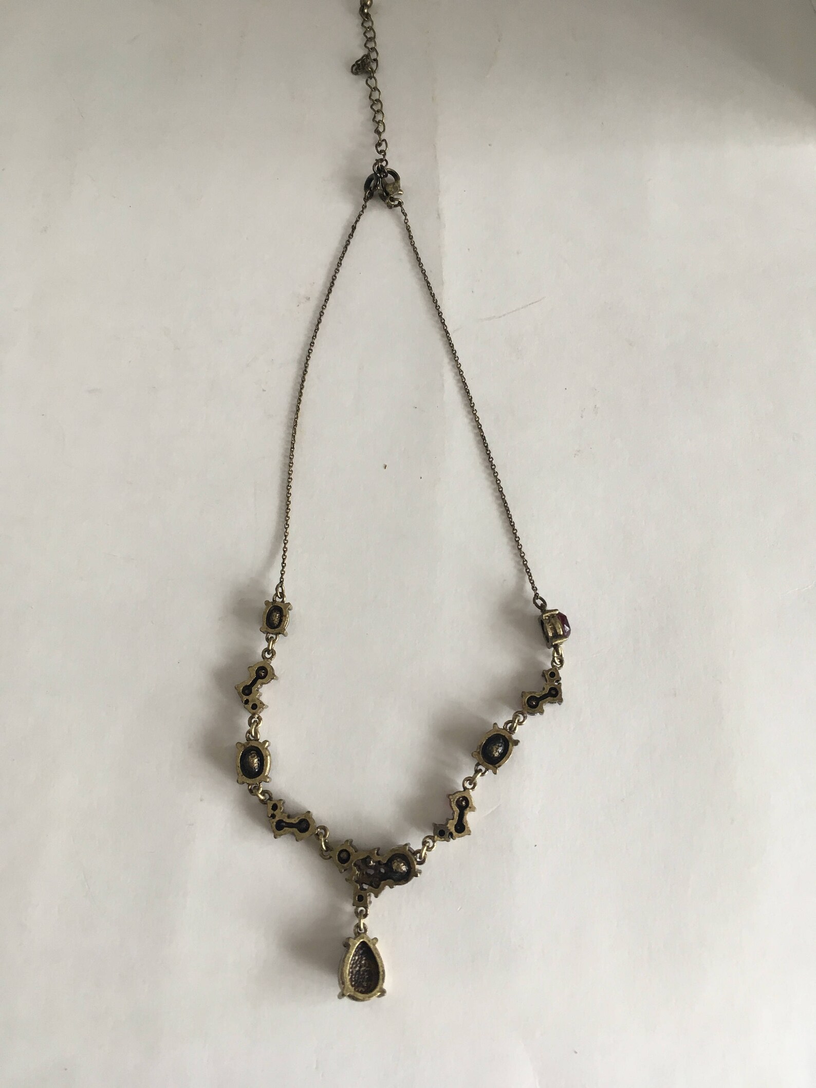 Ruby Red Crystal Necklace Signed Avon Vintage Rhinestone - Etsy Canada