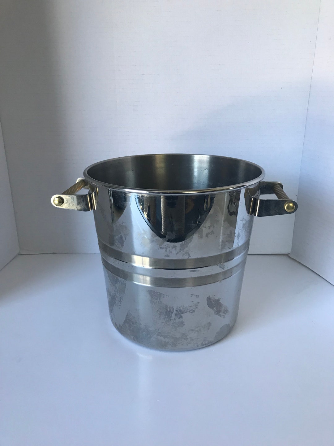 Vintage Tramontina, Brasil, 18/10 Inox, Stainless Steel Ice Bucket ...