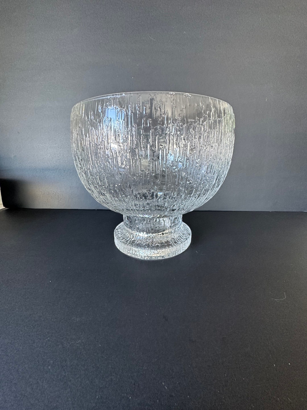 Iittala Rippled Ice Texture Kekkerit Footed Dessert Bowl by Finnish ...