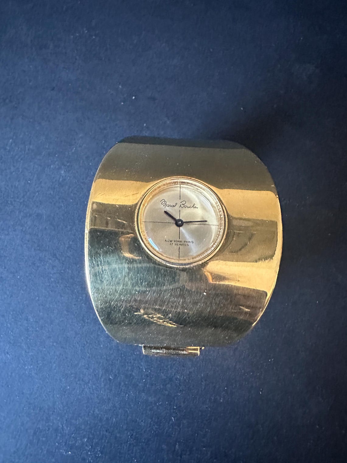 Marcel Boucher 17 Jewel Modernist Space Age Watch Gilded Gold Cut Out ...