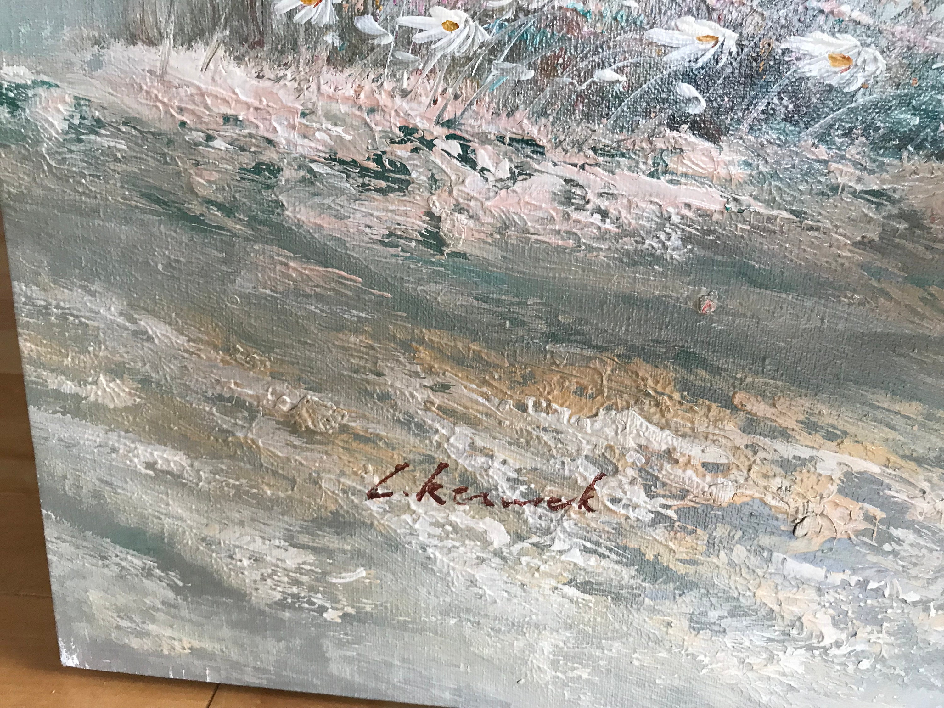 Laura Keswick Signed Girl on the Beach Seascape Oil Painting - Etsy UK