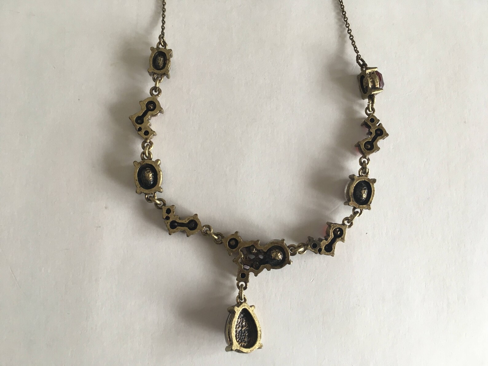 Ruby Red Crystal Necklace Signed Avon Vintage Rhinestone - Etsy Canada