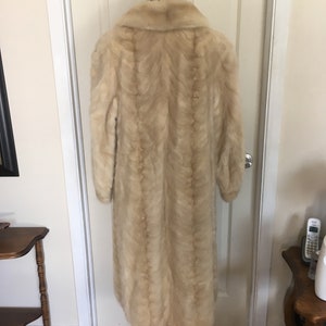 1980s Vintage Mink Chevron Cut Winter Coat Fur Coat Wing Collar Mink ...