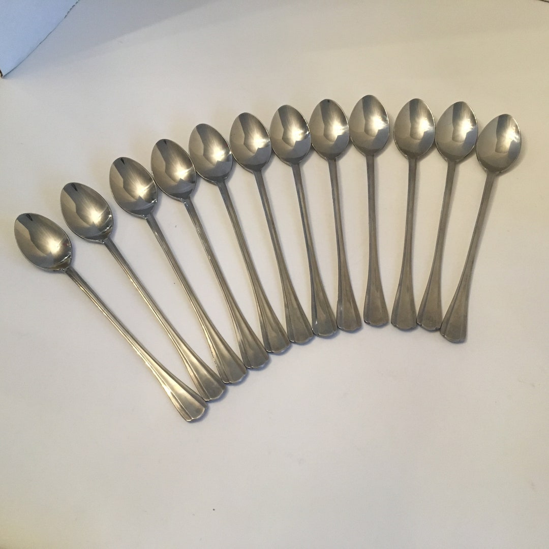 Set of 12 Stainless Steel Stir Spoons Modern Barware Cocktail Stir ...