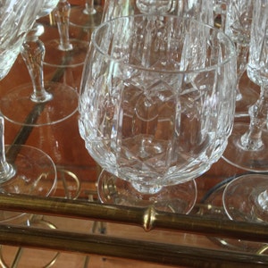 Set of 9 Vintage Crystal Cut, Vertical, Criss Cross & Thumbprint ...