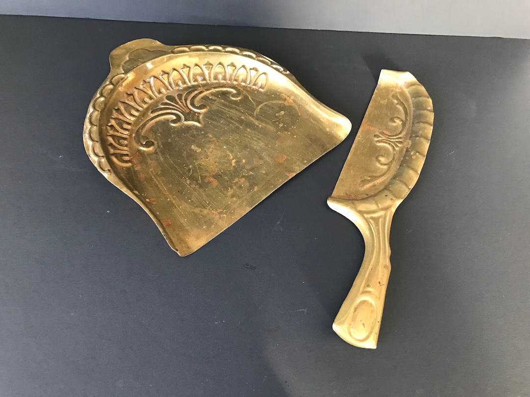 Vintage Brass Crumb Catcher/dust Pan/silent Butler and Scraper Set ...