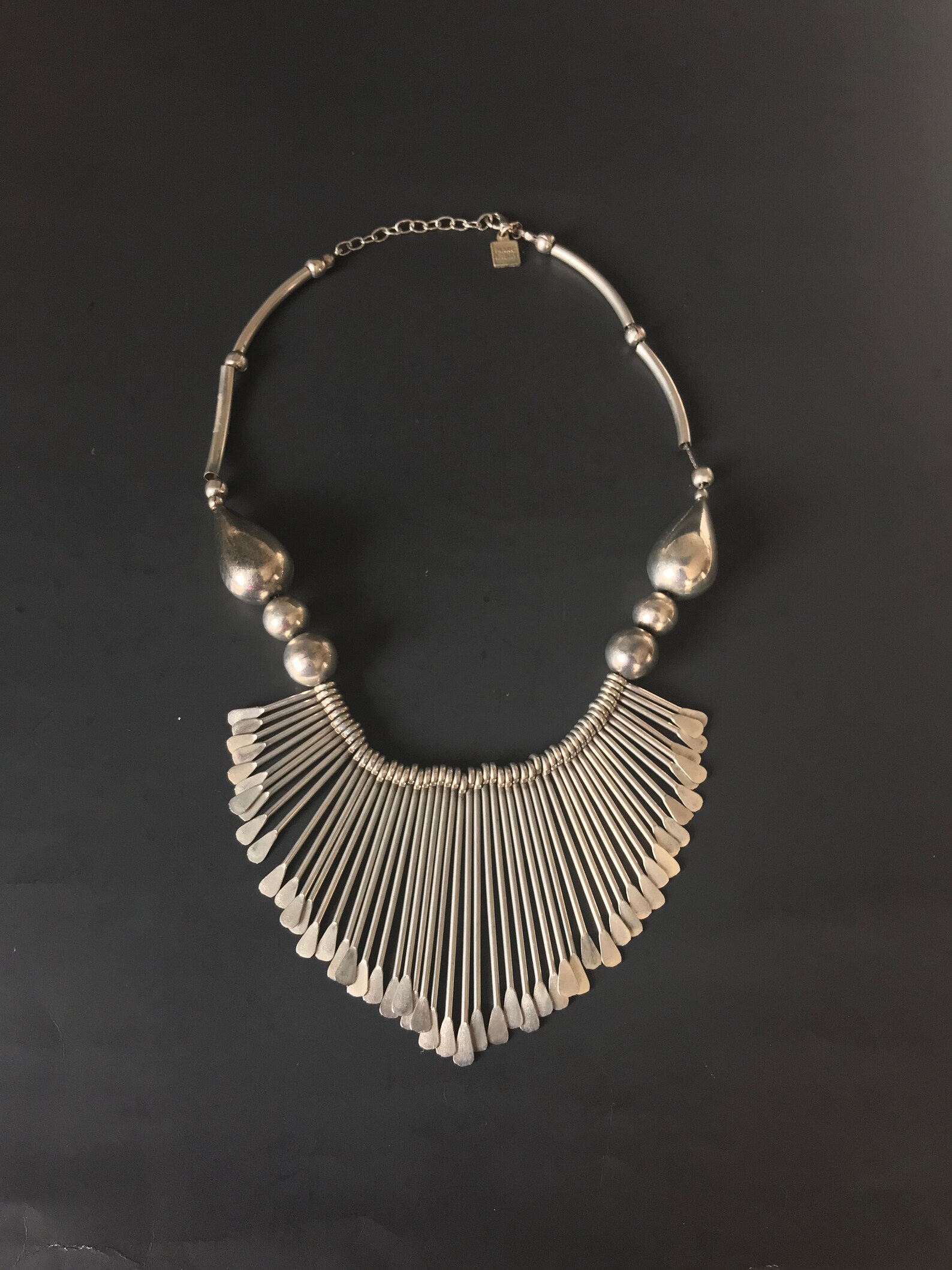 Vintage Marc Labat Statement Necklace Choker Silver Tone - Etsy