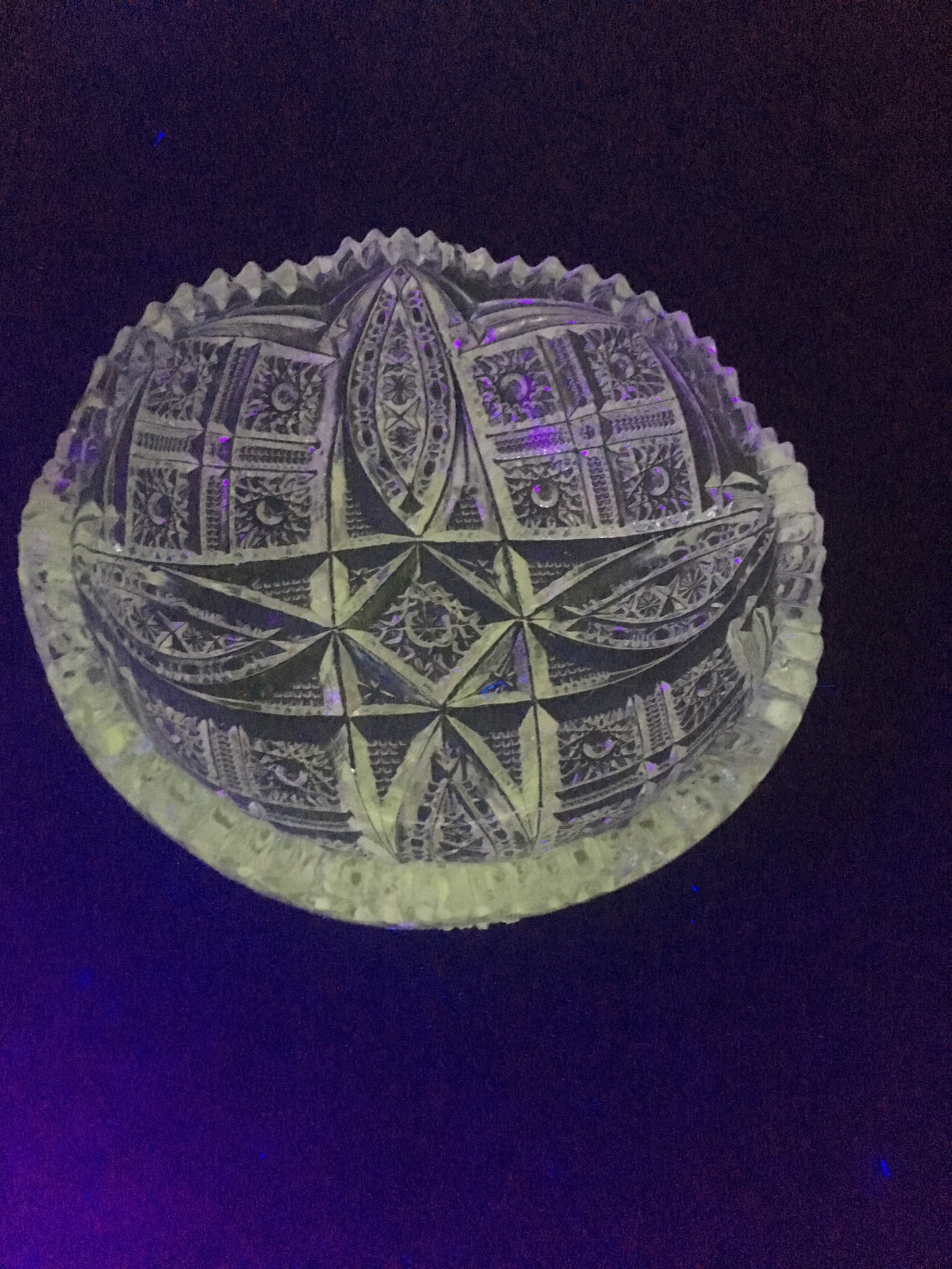 Antique Imperial Glass ABP Brilliant Cut Glass Bowl With - Etsy