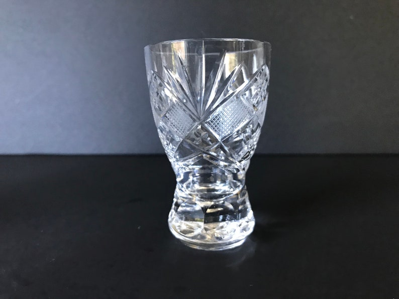 Set of 3 Vertical, Fan and Strawberry Cut Design Crystal Shot Glasses ...