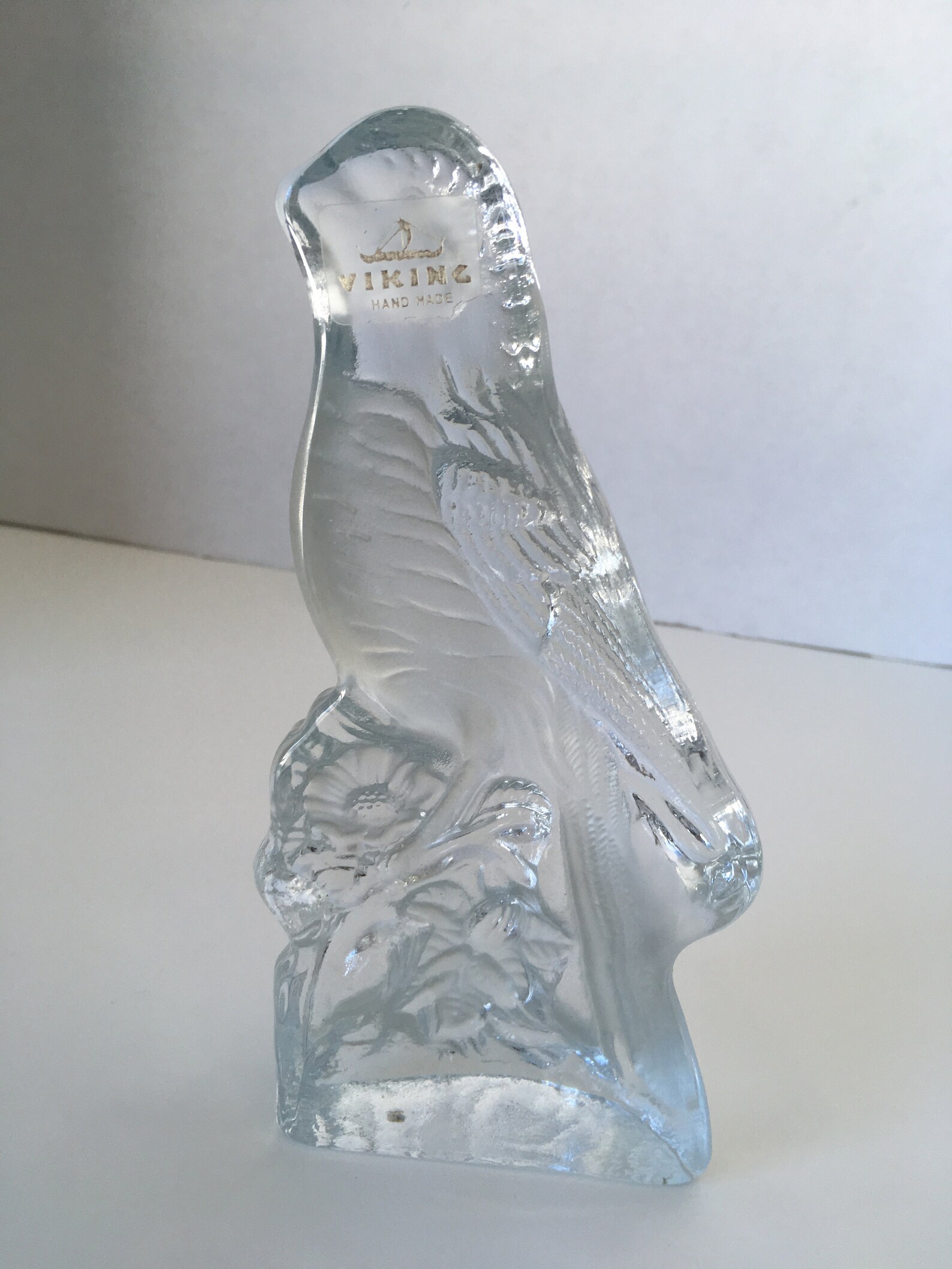 Vintage Viking Glass Bird Bookend Paperweight 1940's - Etsy