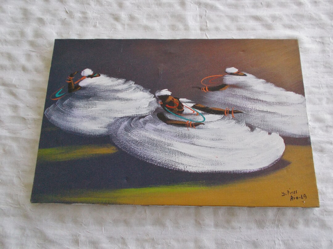 D. Pires Rio 89 Folklorico Dancers Oil on Canvas Art Painting 1989 - Etsy
