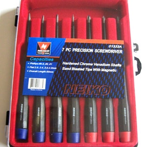 7pc Precision Screwdriver Set Magnetic Tips Neiko Usa - Etsy