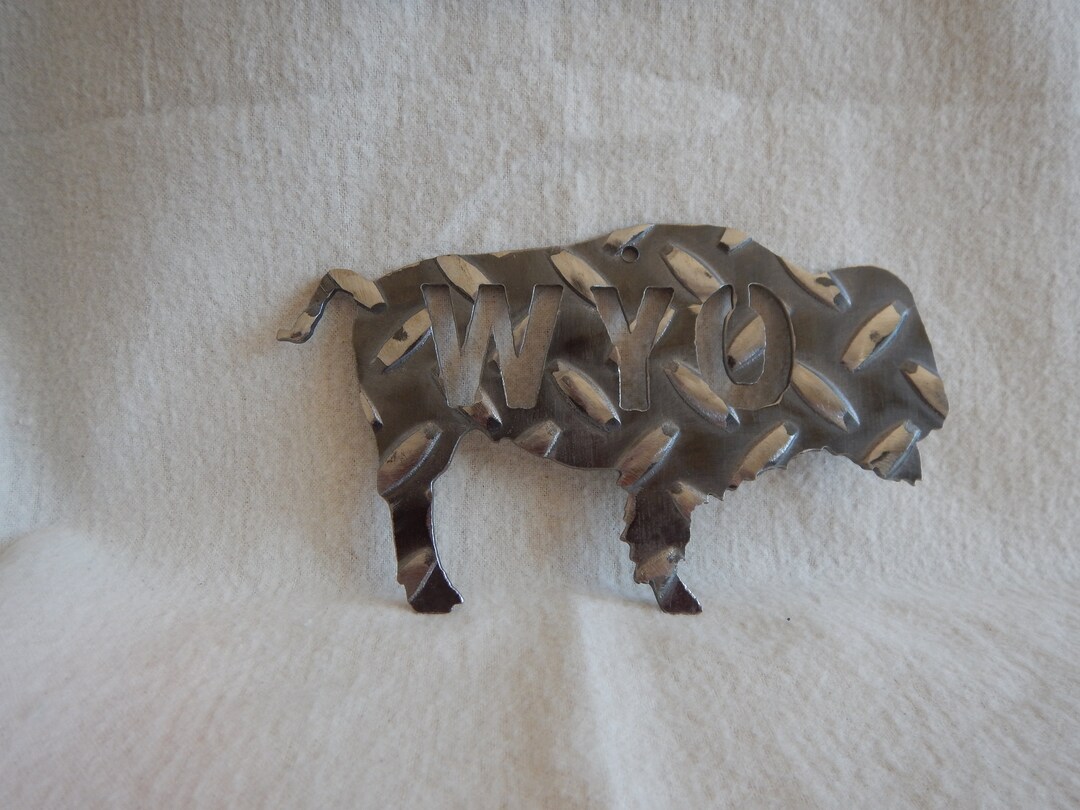 Rustic Bison WYO Metal Wall Decor - Etsy