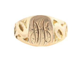 Antique Initial Ring - Etsy