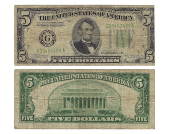 Five Dollar Bill Back