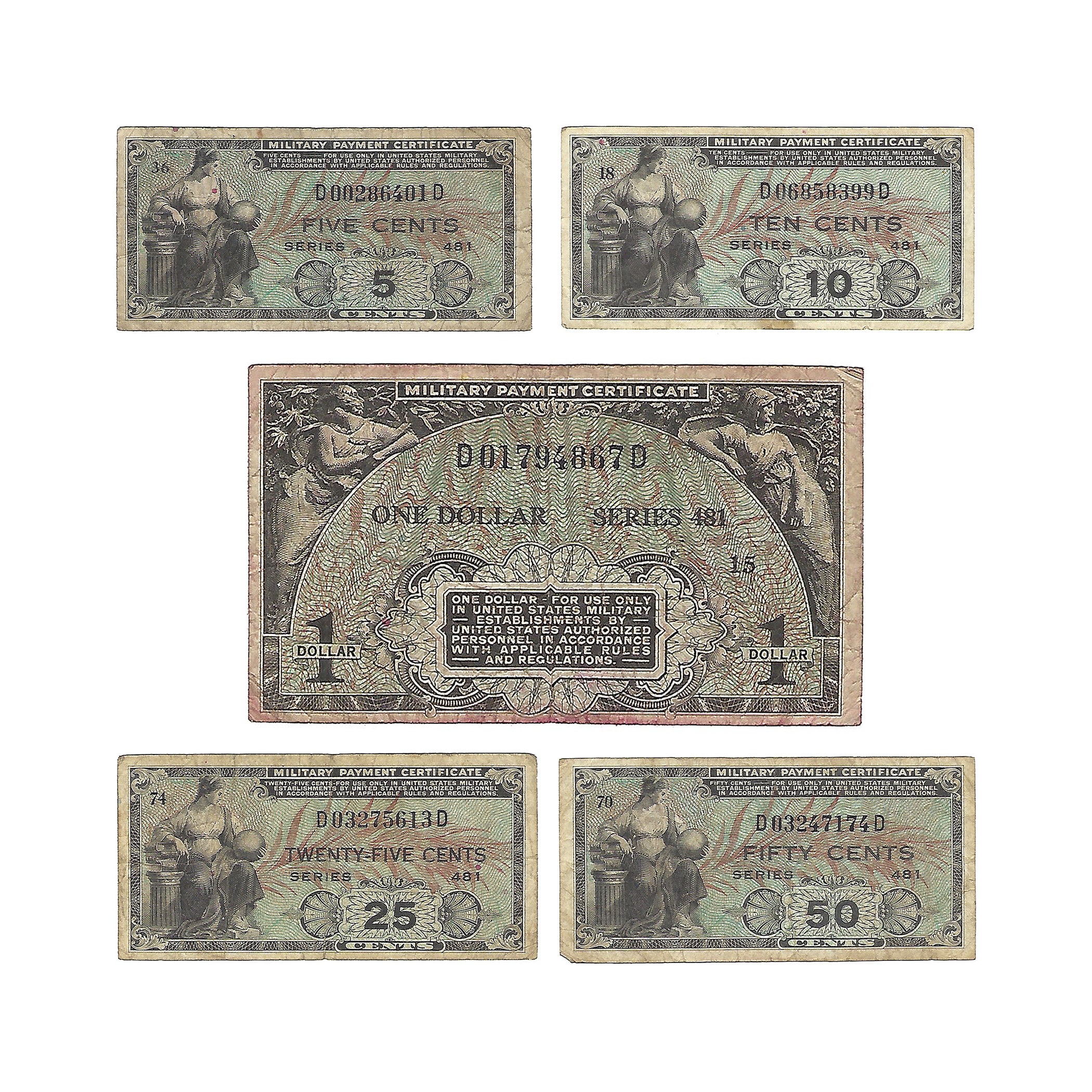 1950s Military Payment Currency SET Series 481 One Dollar - Etsy