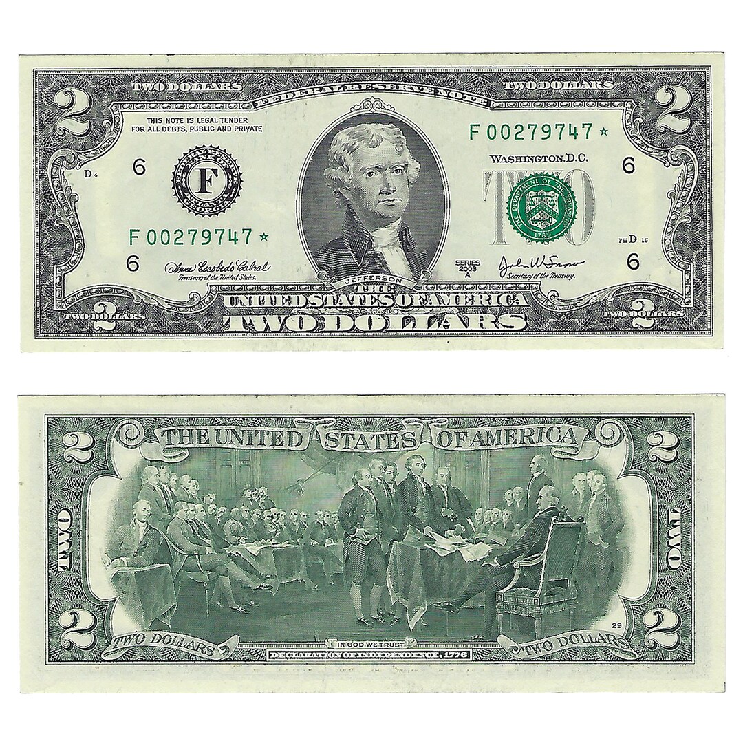 2003-A Two Dollar STAR NOTE Atlanta Georgia Uncirculated - Etsy