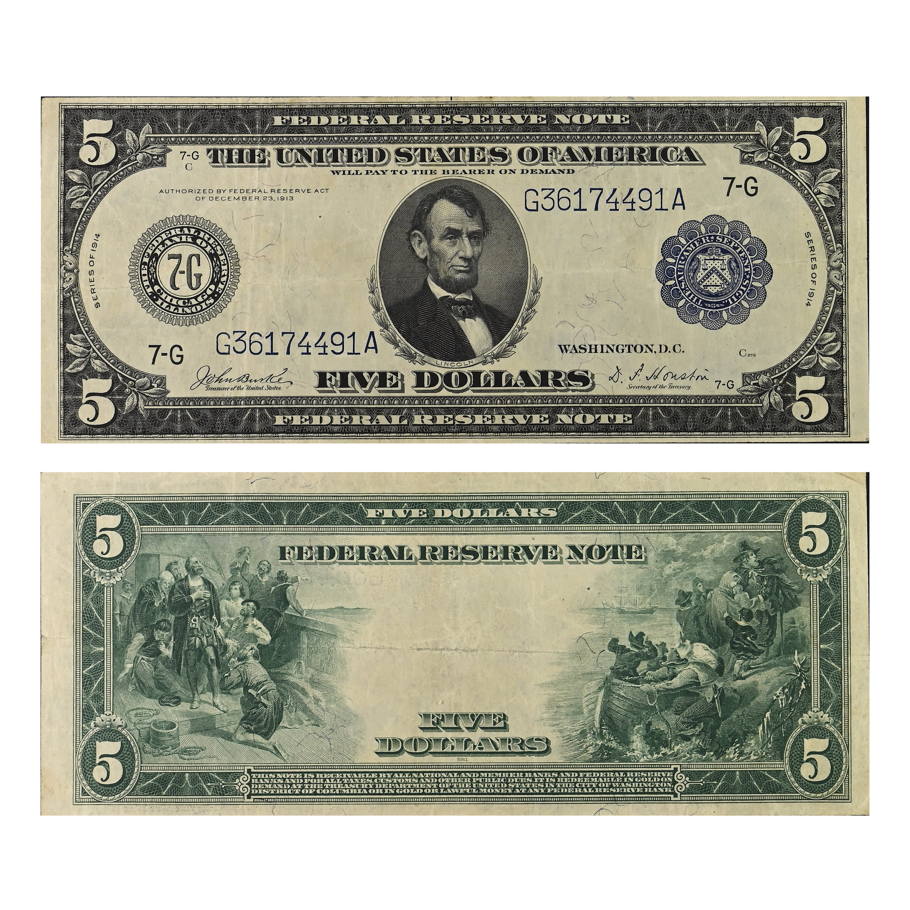 Five Dollar Front And Back