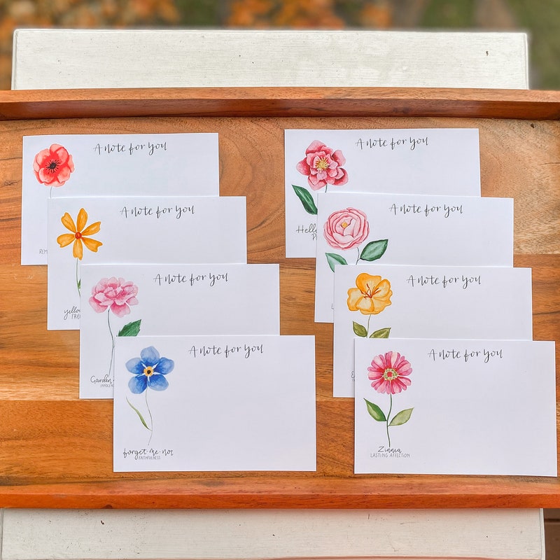 Flower Notecards - Etsy