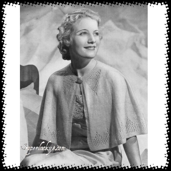 Vintage Bed Cape Knitting Pattern in PDF Instant Download - Etsy
