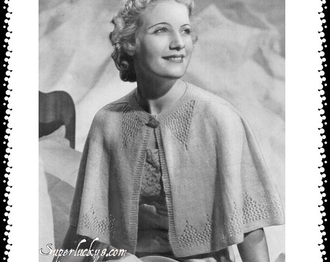 Vintage Bed Cape Knitting Pattern in PDF Instant Download Version , PDF ...